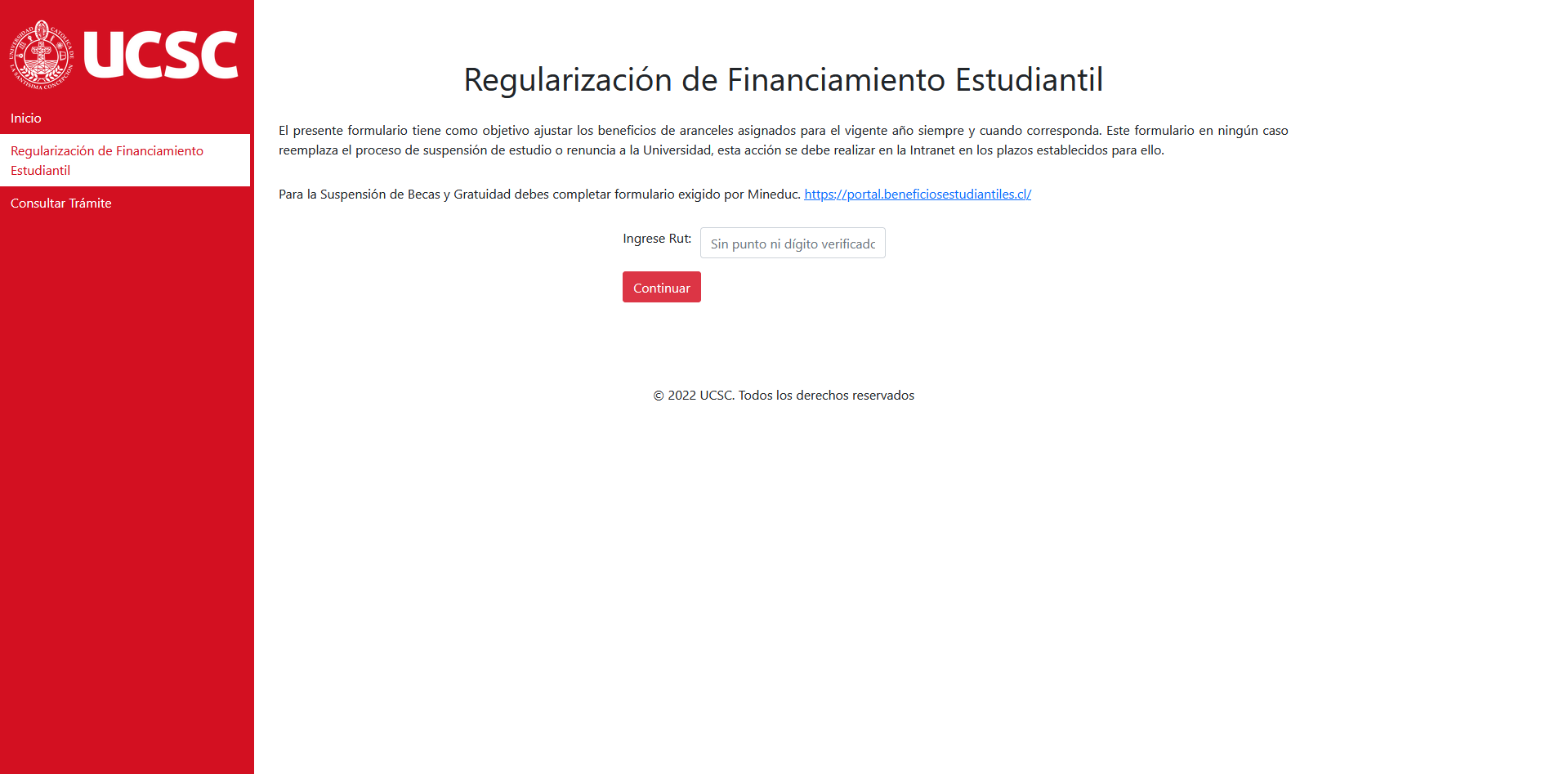 SUSPENSIÓN DE BENEFICIO MINEDUC - Sistema Universitario de Becas Estudiantiles